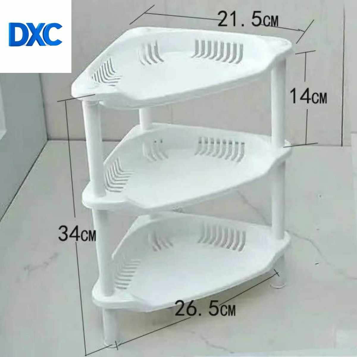 Полка этажерка угловая для кухни, ванной на стол письменный. Подставка трехъярусная для канцелярских принадлежностей, для специй. Полка настольнаяLZ