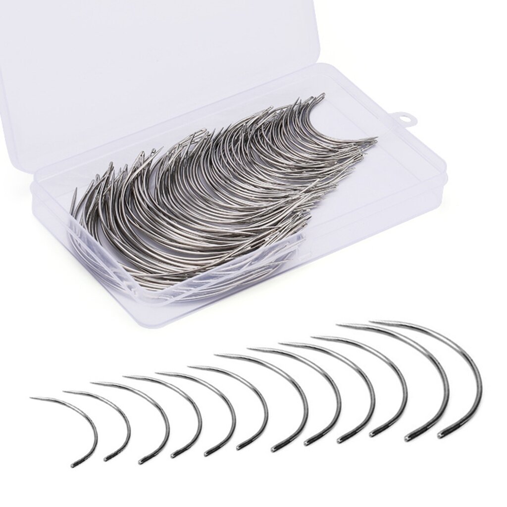 Изогнутый Набор Игл Кожаная Швейная Игла Для Седел Игла Для Обивки Мебели Игла для Вышивания Кожаный Швейный Инструмент для Рукоделия