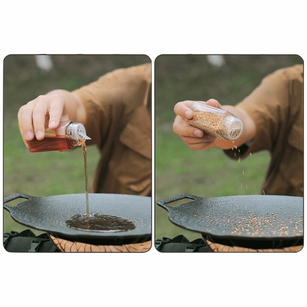 Походной посуды, Контейнер для хранения бутылок с приправами для гриля - цвет армейской зелени, 1 набор из 7 предметов