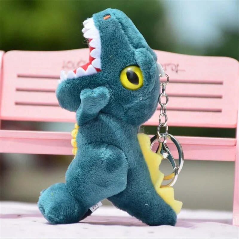 Мини-милый динозавр-тираннозавр, плюшевая игрушка, маленький кулон с большим ртом, мягкая игрушка для детей, подарок на день рождения, 13 см