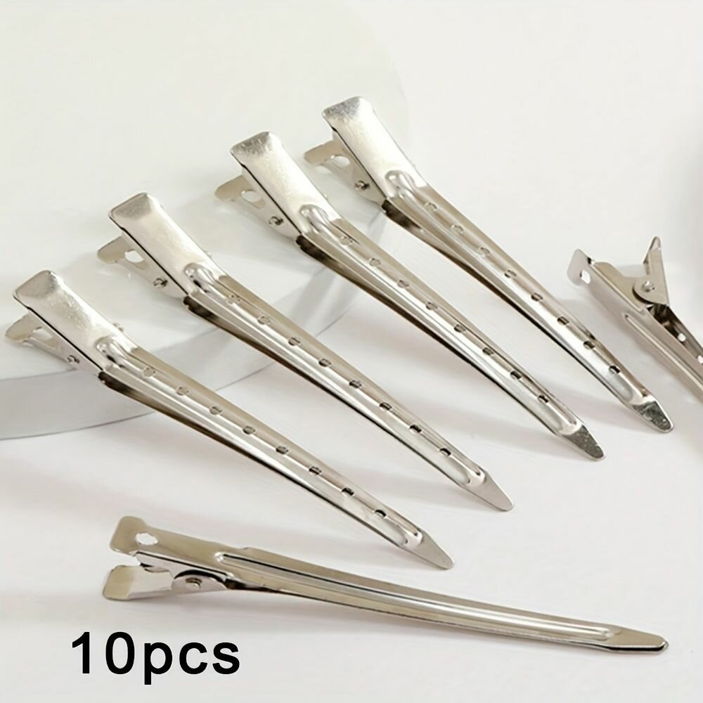 Универсальный зажим в виде утконоса, металлический зажим из кожи аллигатора белого цвета с антикоррозийным покрытием K-color