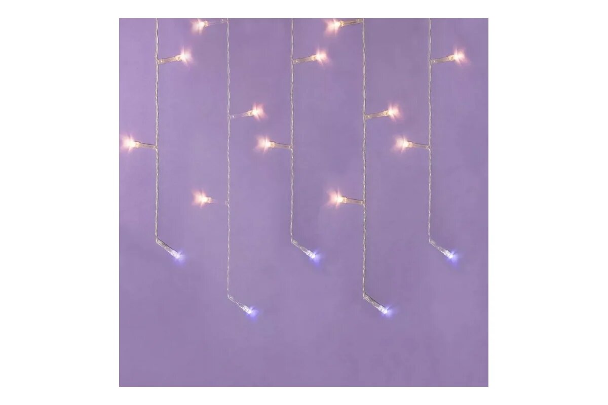 Сноубум гирлянда бахрома 96LED 3x0.5x0.7 м шампань свечение прозрачная 220В 382-041