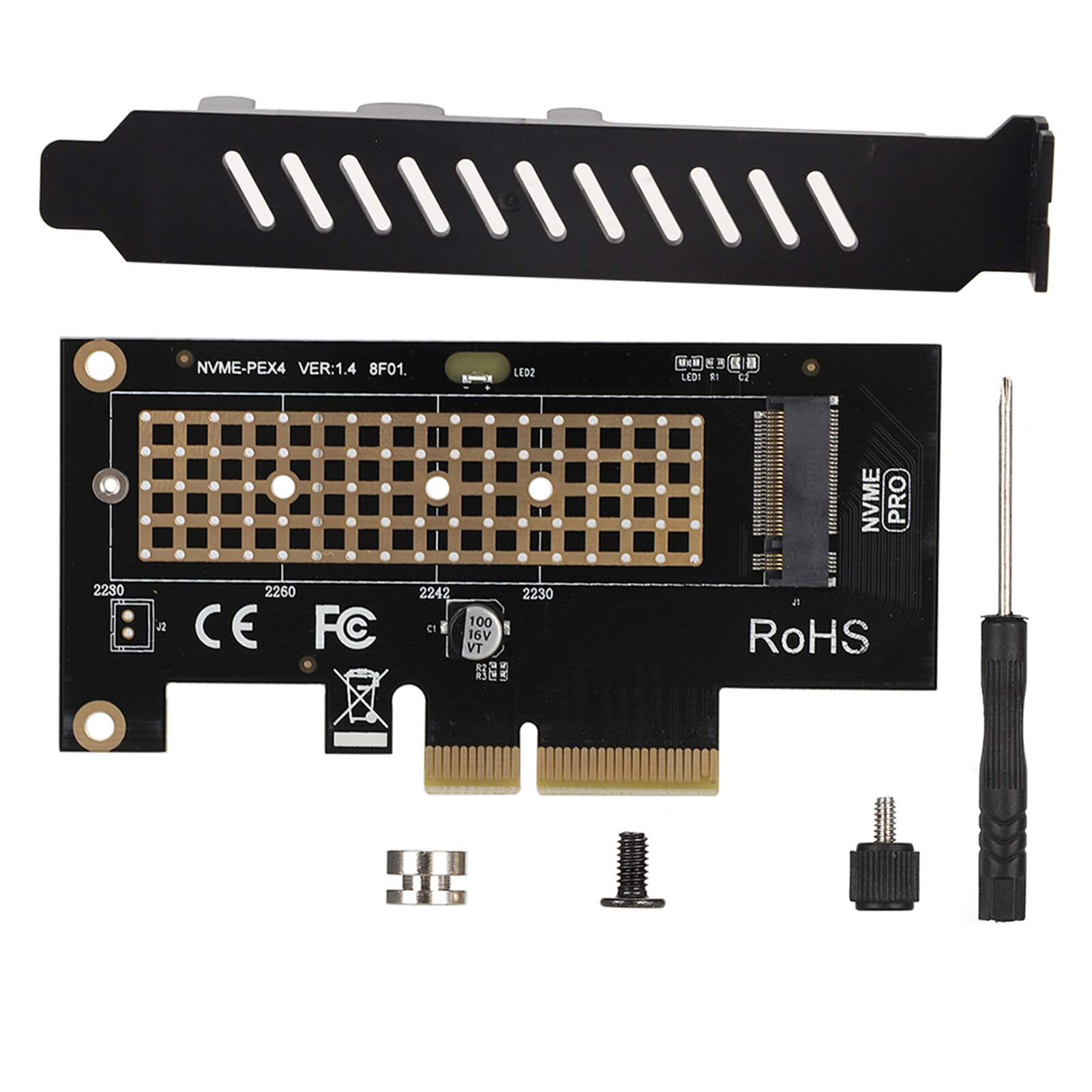 Карта-адаптер NVMe SSD K4 PCIE 3.0 x 4 для обновления NVMe, M.2 до PCI-E 4.0, высокоскоростная передача данных