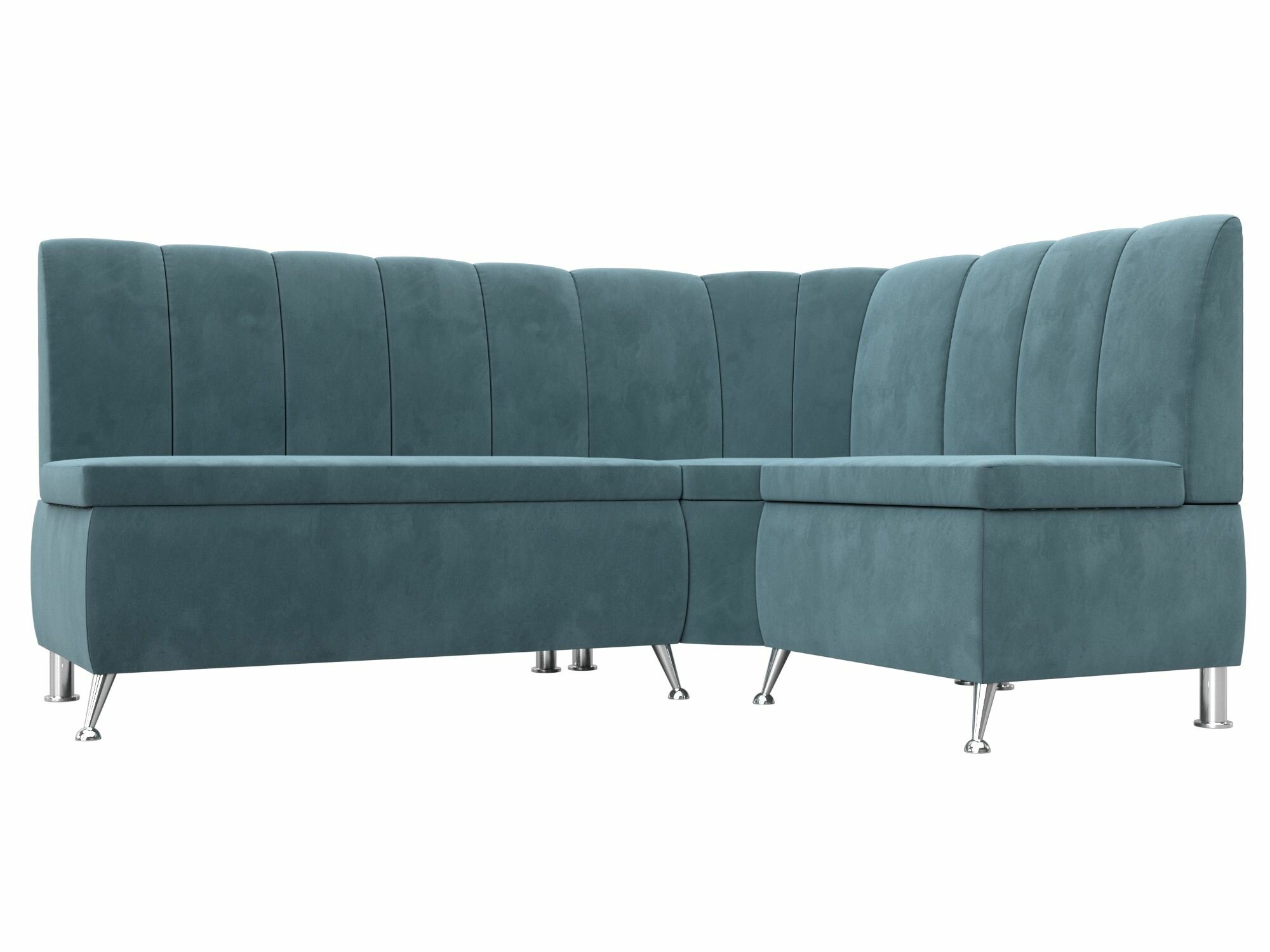 Диван кухонный угловой Кантри правый угол, велюр, Хит Диванов