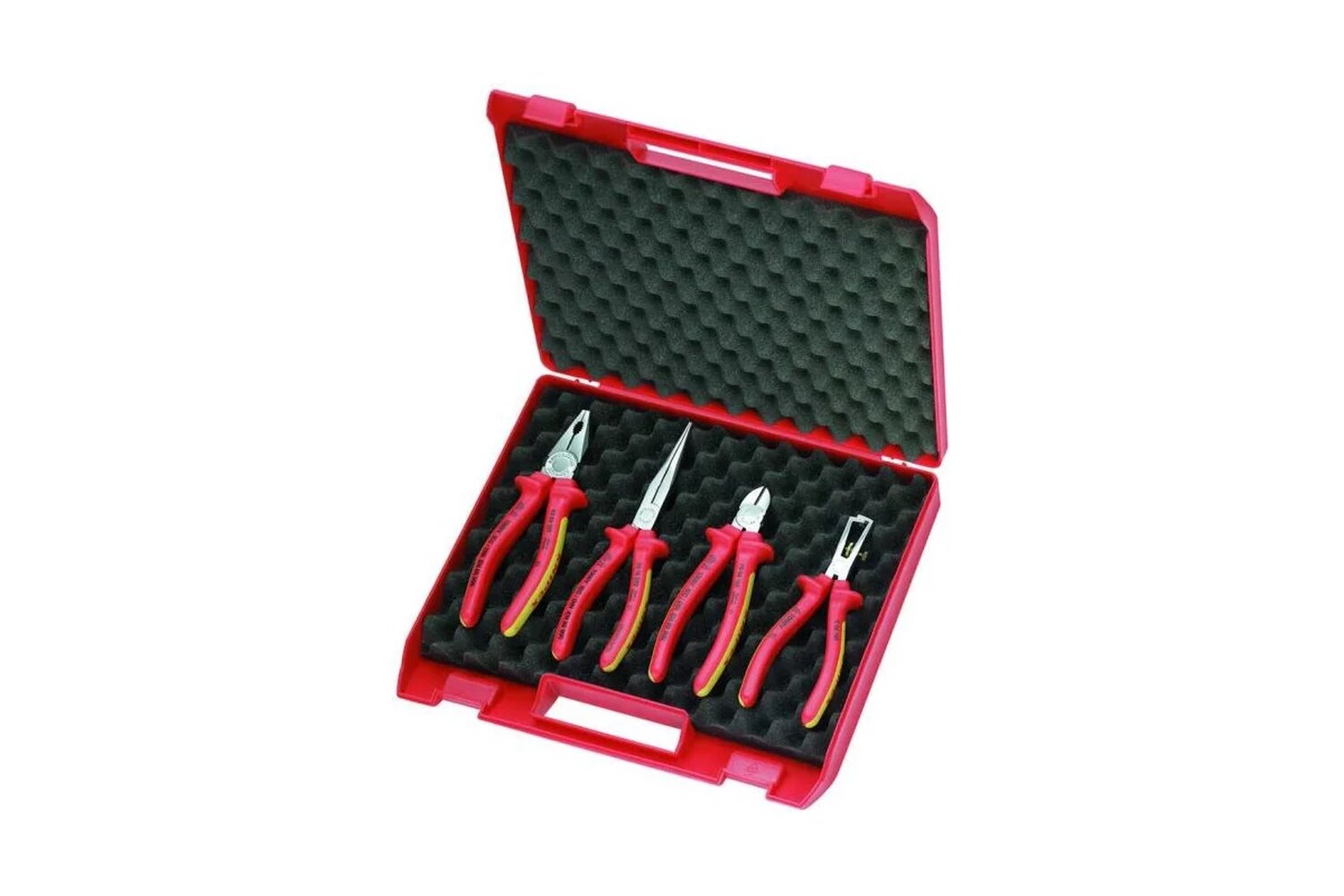 Набор VDE диэлектрического инструмента в пластиковом кейсе, 4 пр, RED Electric Set 1 KNIPEX KN-002015