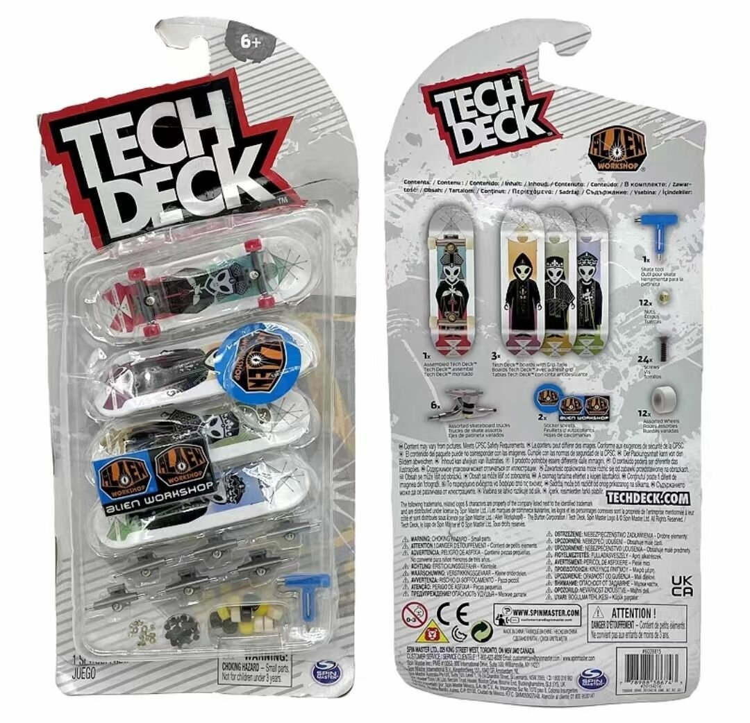 Tech Deck Pro Fingerboard, набор из 4-х (с аксессуарами) Подарок для детей