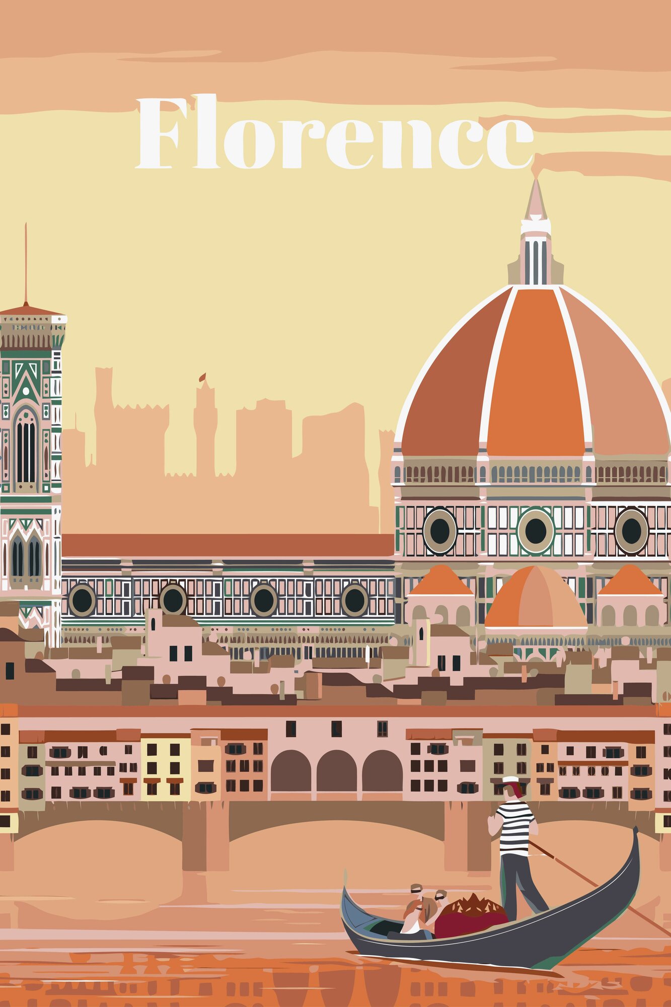 Картина по номерам V-677 "Италия. Флоренция постер", 50x70 см