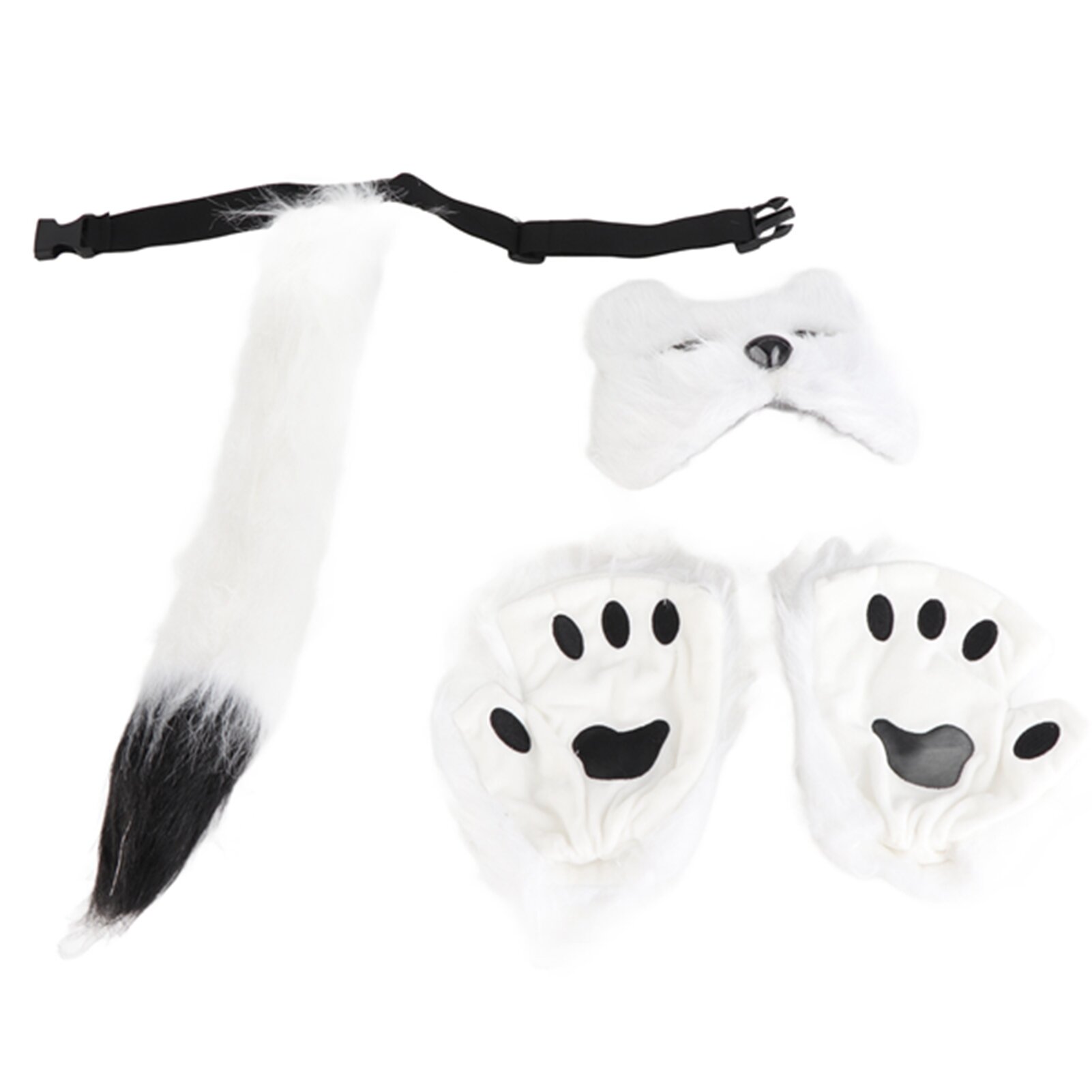Имитация маски лисы, перчатки, плюшевый лисий хвост, реквизит для косплея ручной работы, аксессуары для Хэллоуина