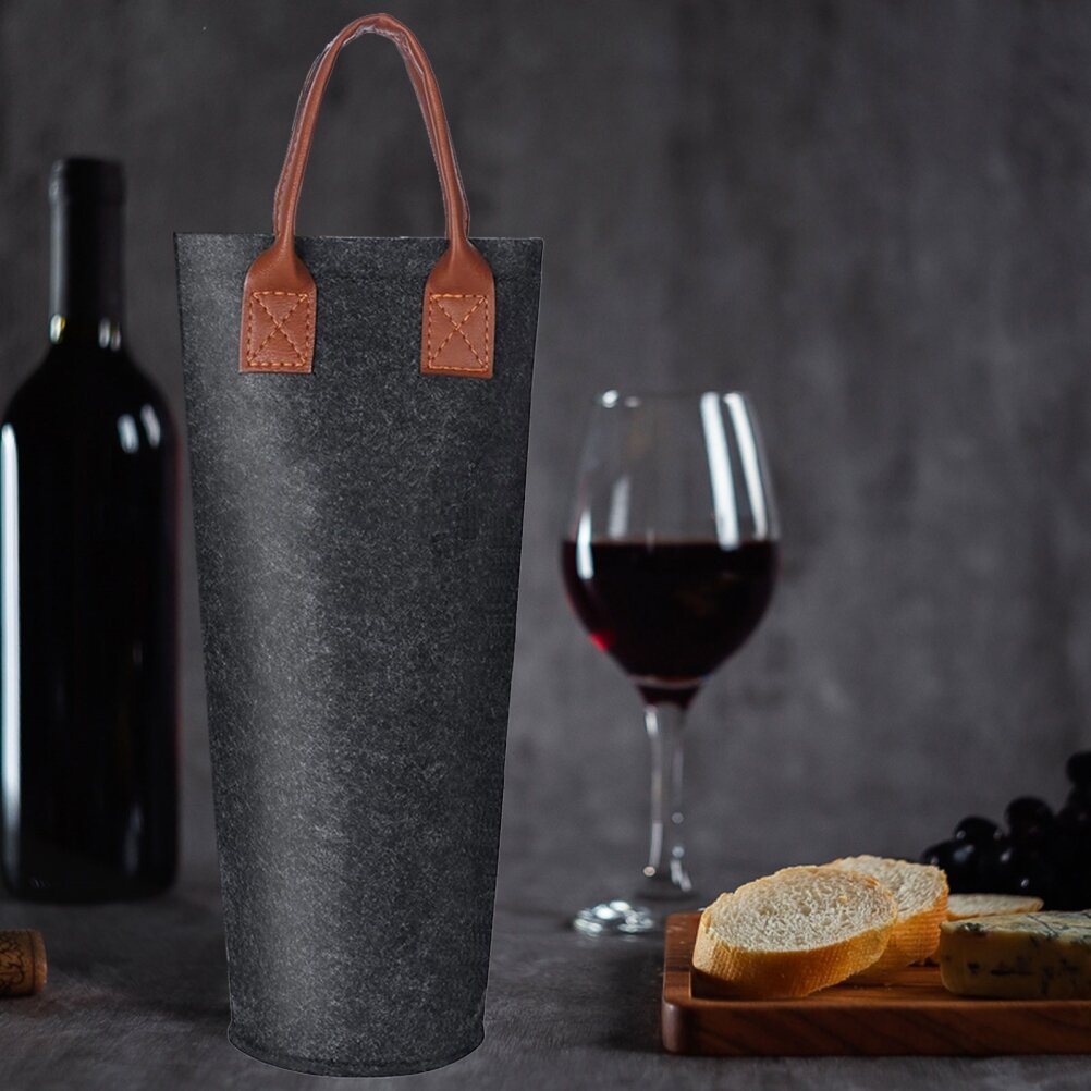 Сумка-тоут для вина на одну бутылку, портативная фетровая изоляционная мягкая сумка-переноска для вина, винный холодильник для путешествий, пикника, пляжного вина, подарки