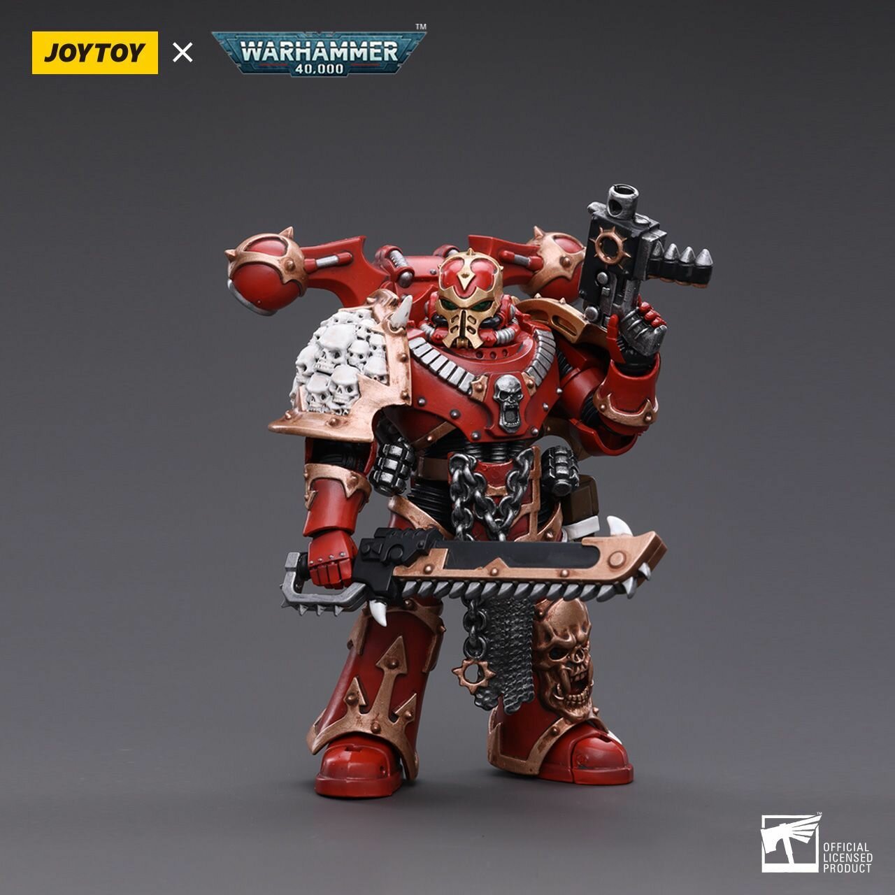 Подвижная фигурка JOYTOY Warhammer 40K Chaos Space Marines Crimson Slaughter Brother Maganar