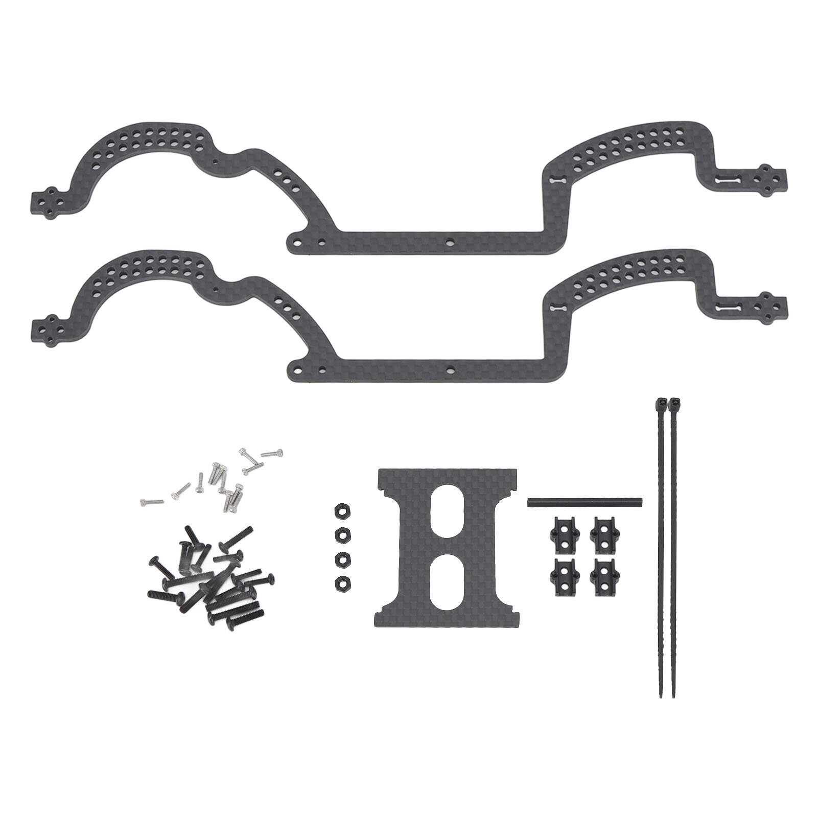 Комплект шасси из углеродного волокна LCG с балкой рамы для радиоуправляемого гусеничного вездехода TRX4M Defender Bronco 1/18