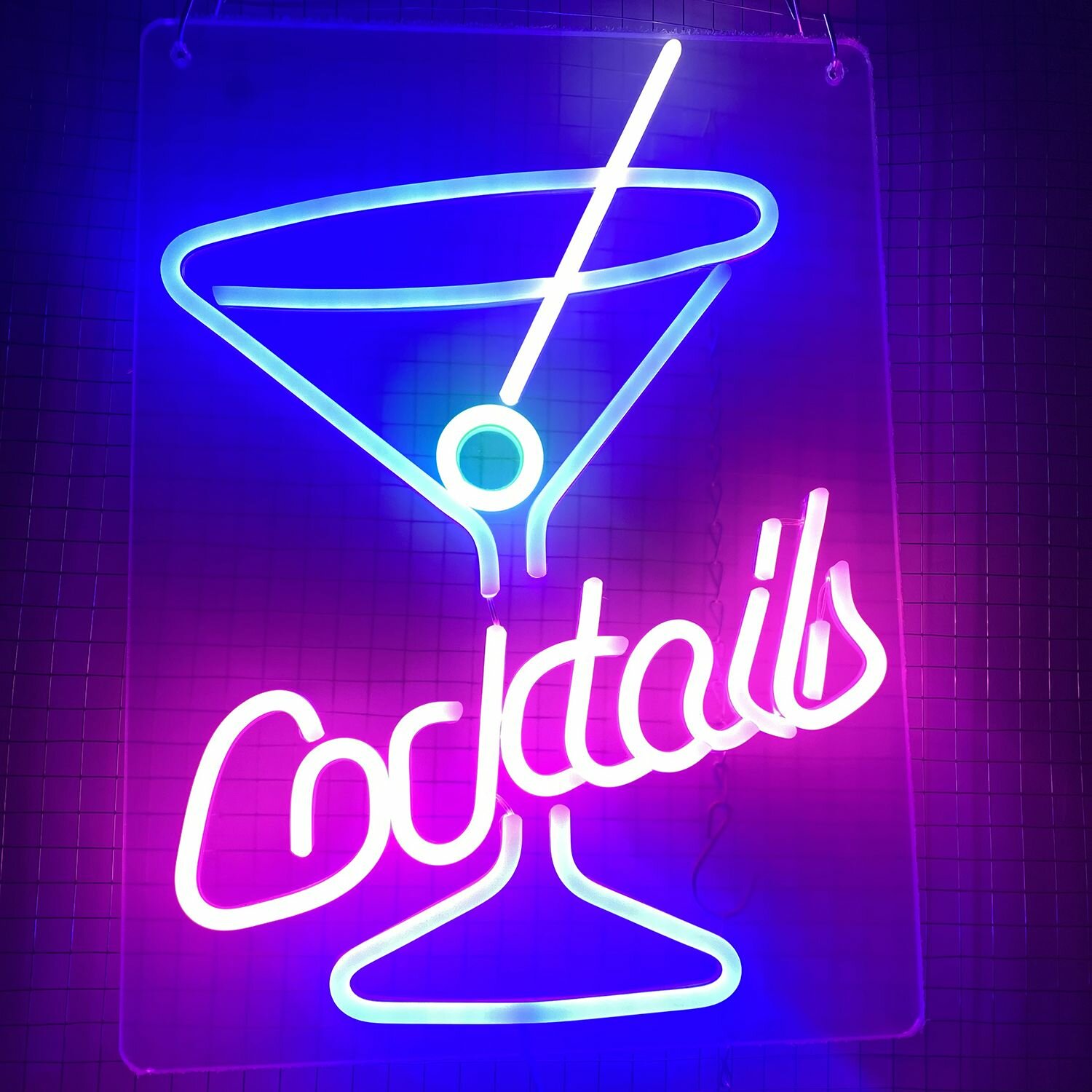 Красочная светодиодная неоновая вывеска для декора стен бара-клуба