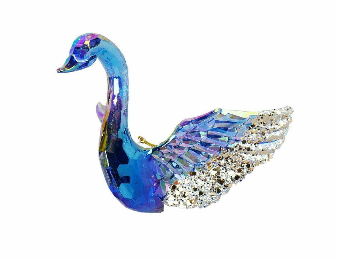 Ёлочная игрушка, акрил, синий, 10 см, Kurts Adler