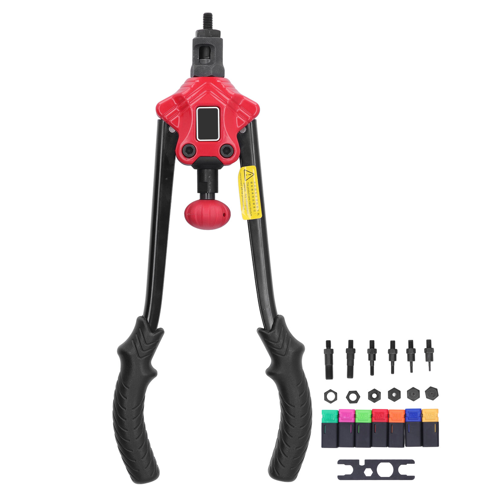 Набор заклепочника OWBT611: ручные клещи из высокоуглеродистой стали, оправка, ключ, аксессуары