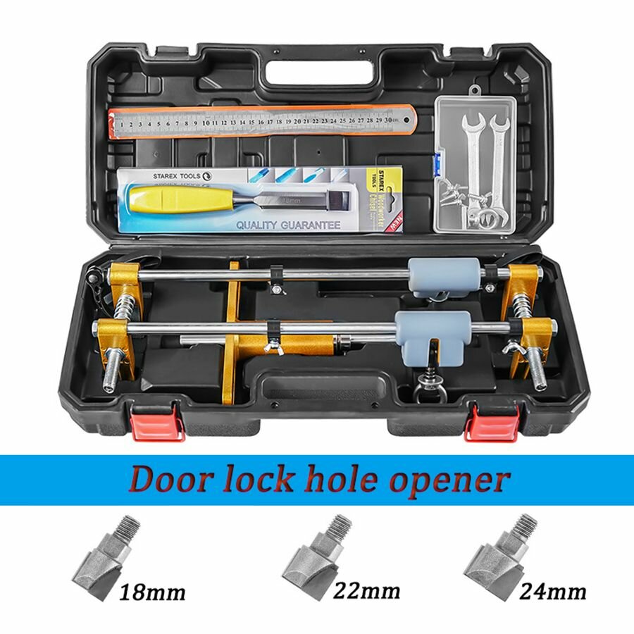 Кондуктор для врезания дверных замков, ручек, личинок Стандарт, +3 фрез