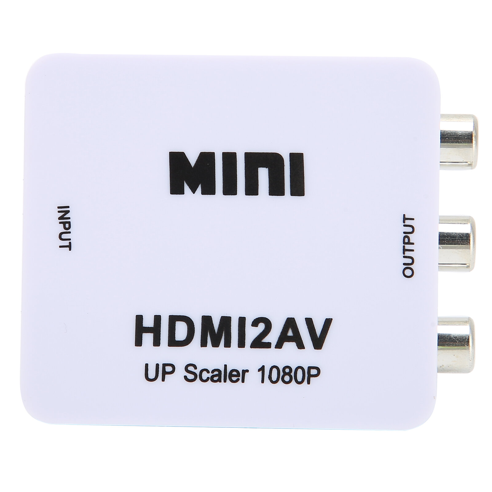 Адаптер-конвертер HDMI в AV для коммутатора-разделителя RCA 1080P для телевизоров Белый 1080P, материал ABS, вес 66г, вход 1 HDMI, выход 1 3RCA (жёлтый/белый/красный), поддержка NTSC/PAL, в комплект входят 1 конвертер и 1 кабель для зарядки