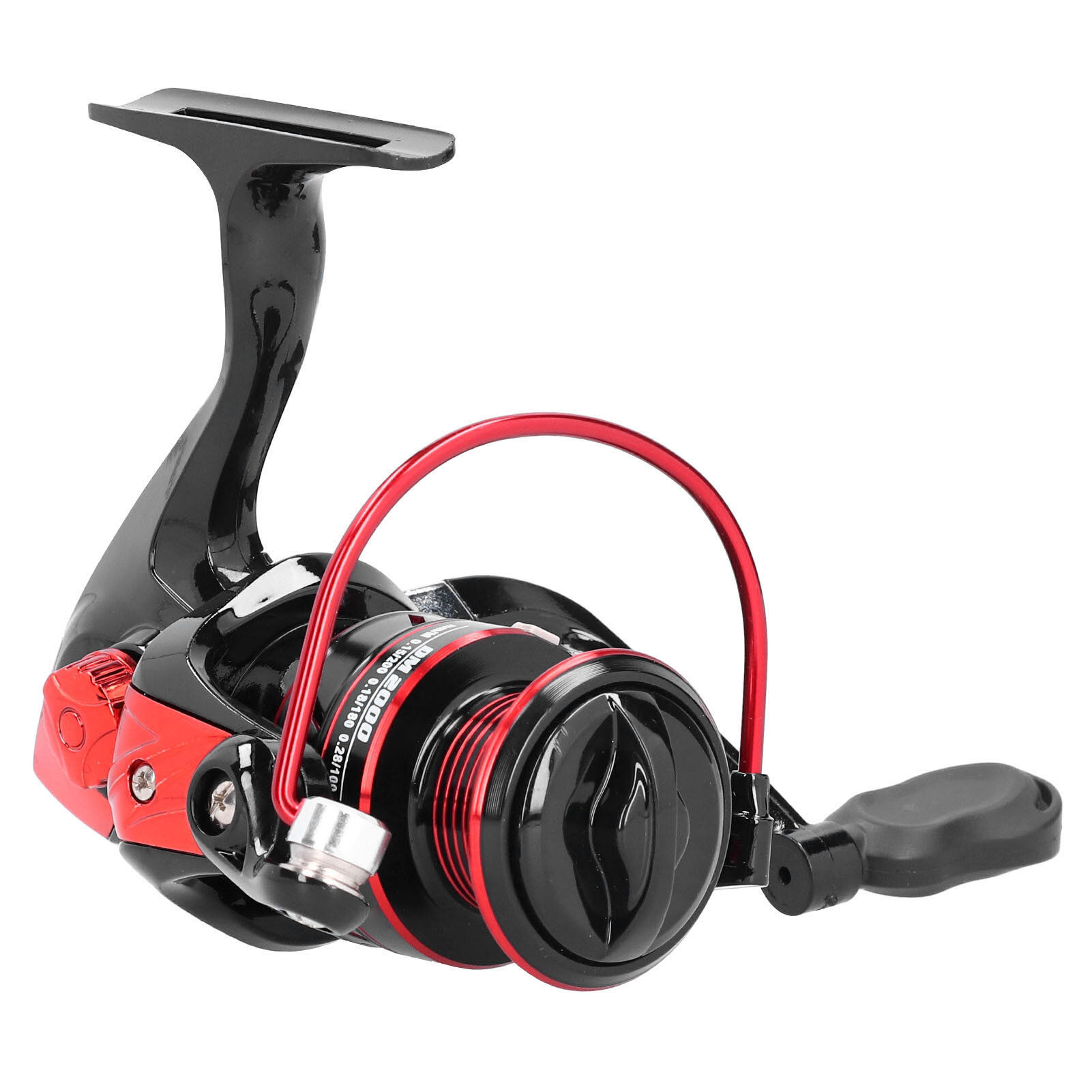 Металлическая катушка для спиннинга, морская удочка, приманка, катушка для ловли с берега, длинная катушка, снасти, черный/красный DM2000