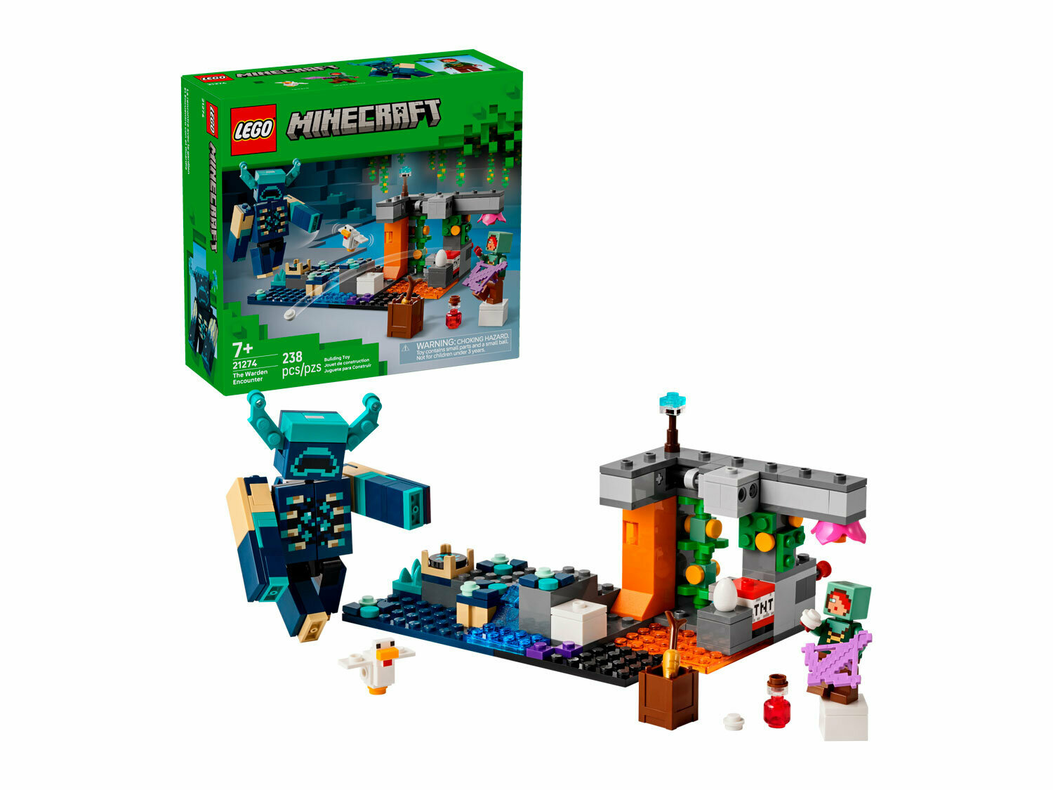 Конструктор LEGO Minecraft Столкновение с Варденом 21274, 238 деталей