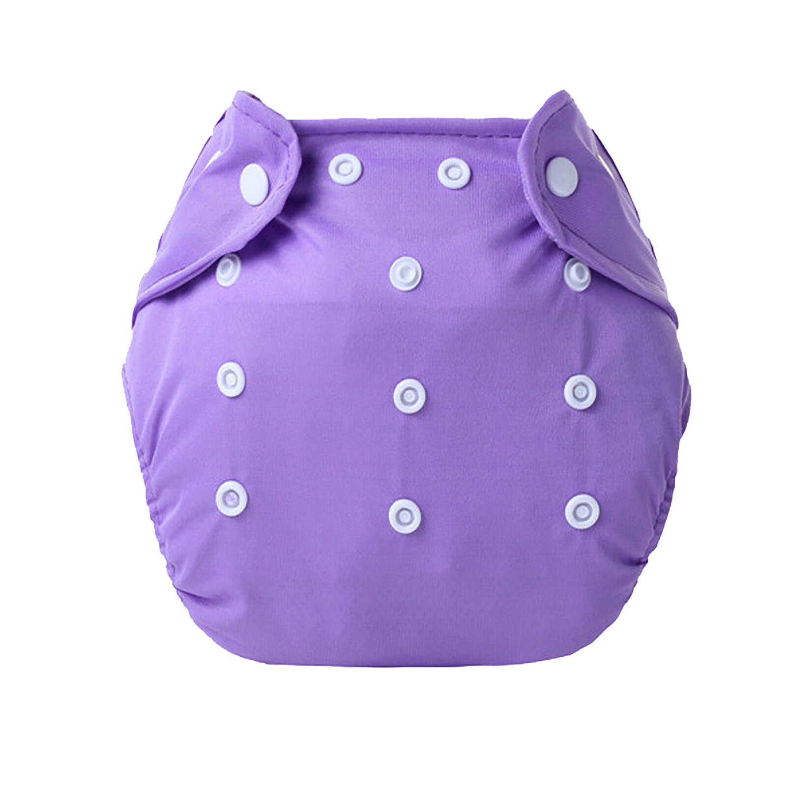 Многоразовый подгузник из полиэстерового волокна с застежками-кнопками, регулируемый, непромокаемый, моющийся, с карманом, для детей от 0 до 1,5 лет, фиолетовый.