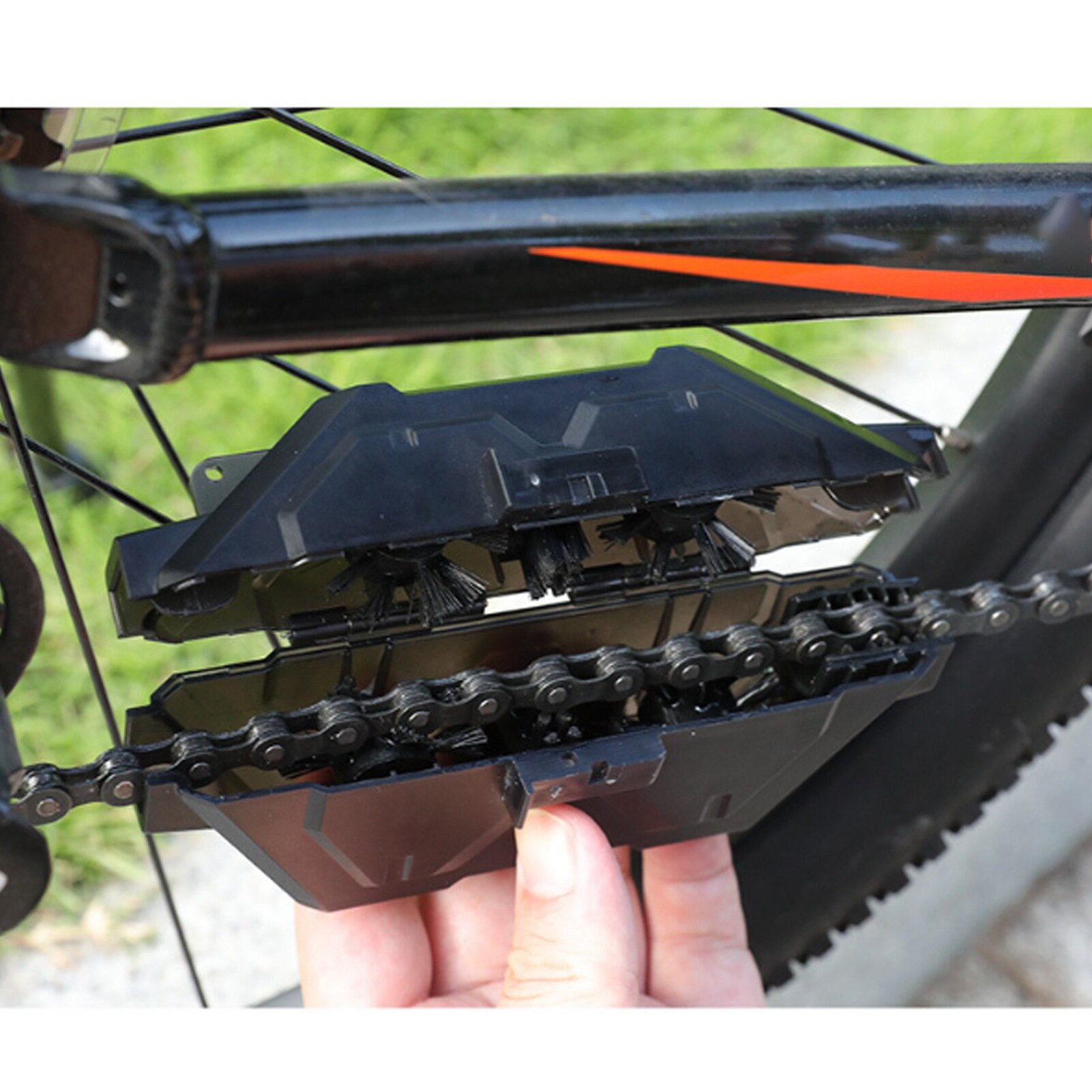 Скруббер для велосипедной цепи ABS Портативный инструмент для очистки велосипедной цепи для дорожного горного велосипеда