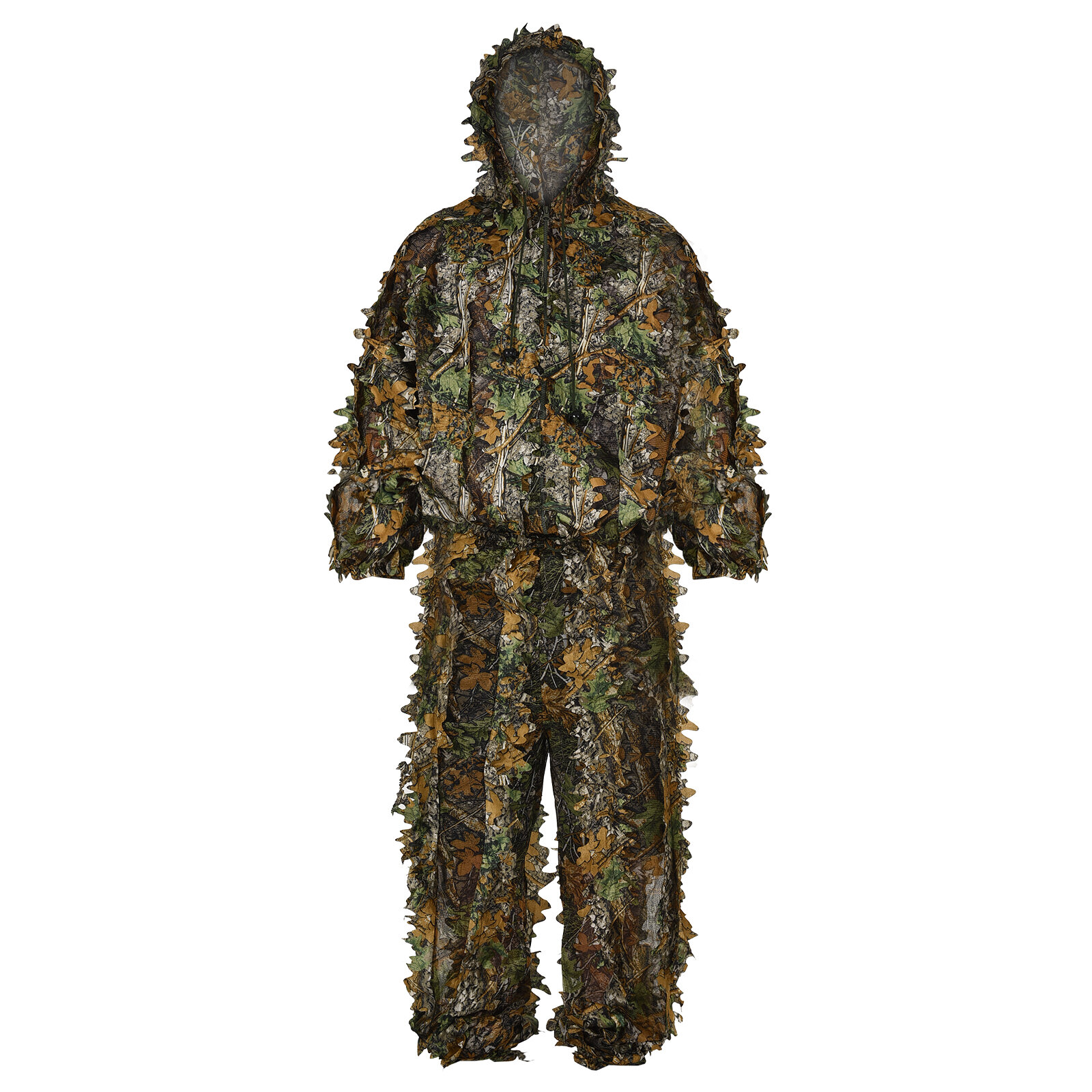 Маскировочный костюм «Гилли» для мужчин и детей, 3D-камуфляж «Листья», дышащий и легкий, для охоты, стрельбы, наблюдения за птицами, камуфляжные брюки.
