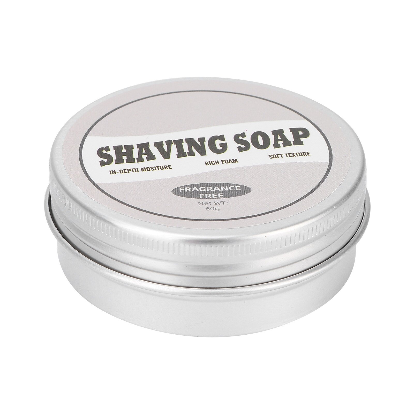 Men's Shaving Soap Rich Foam Mild Safe Non Irritating Beard for Home Salon 2.12ozOdourless