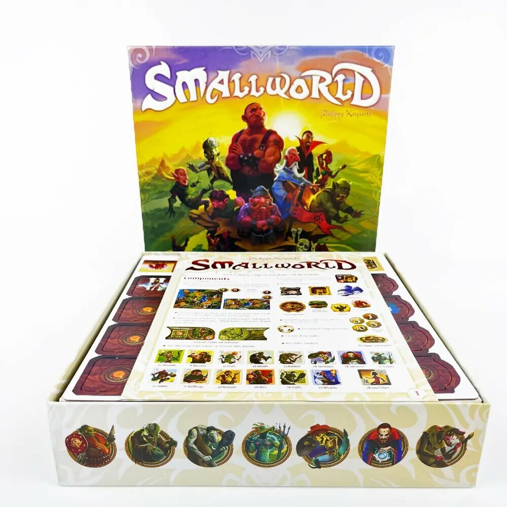 Игра настольная Small World, картон, 14 рас, 20 способностей, 300 фишек