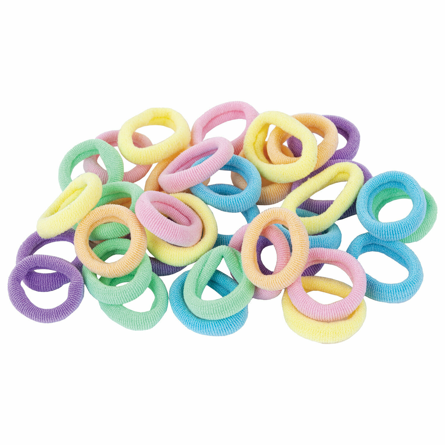 Резинки для волос набор 35 шт, мягкие, маленькие, разные цвета, MONTE VITA, 457055