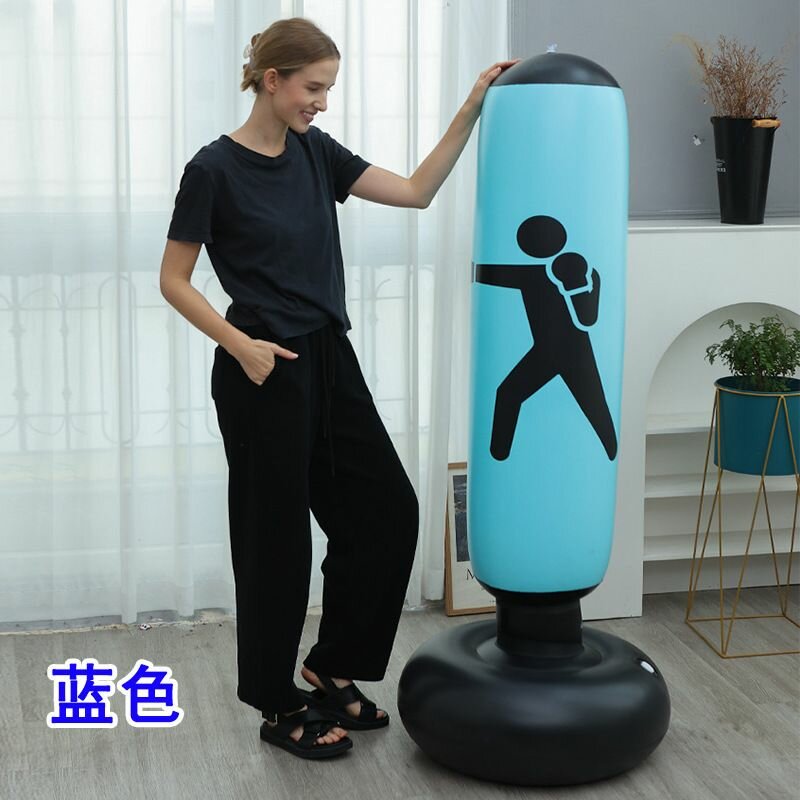 Надувная боксерская стойка; принадлежности для фитнеса; высота 1,6 метра; синий