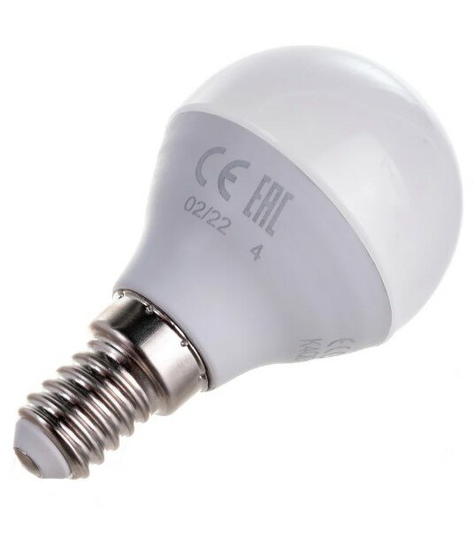 Лампа светодиод. Ecola globe LED Premium 10,0W G45 220V E14 6000K шар (композит) 82x45