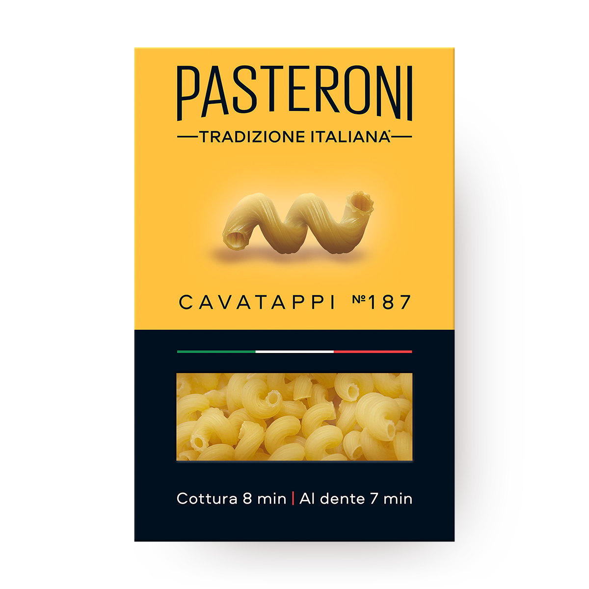 Макароны Pasteroni "Cavatappi" №187, из твердых сортов пшеницы, 400 г
