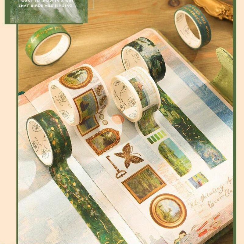 Блокнот, подарочный набор с самоклеящимися заметками, наклейками и закладками, серия классических масляных картин, МонеKOMOER