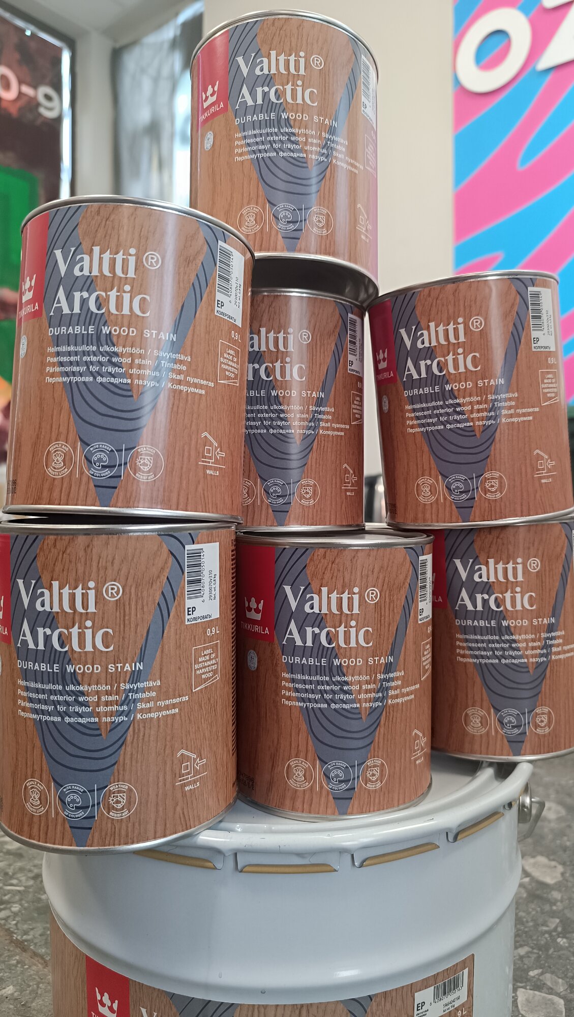 Фасадная лазурь Tikkurila VALTTI ARCTIC, перламутровая, для дерева