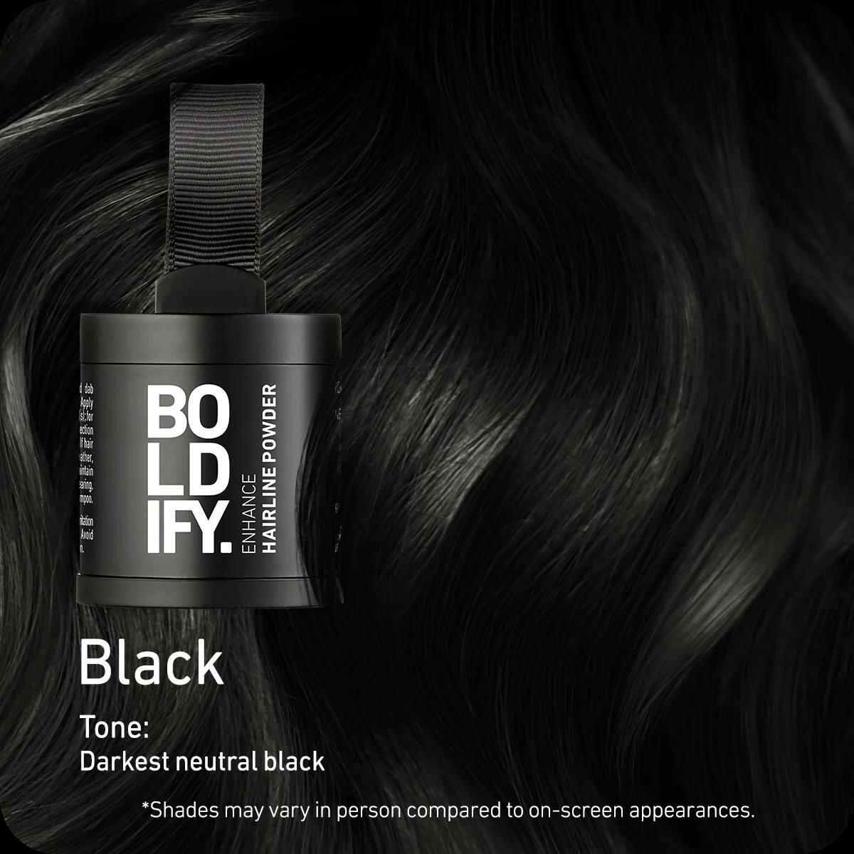 Пудра для волос Boldify Hairline, водостойкая, Black, удобная упаковка, 4 г