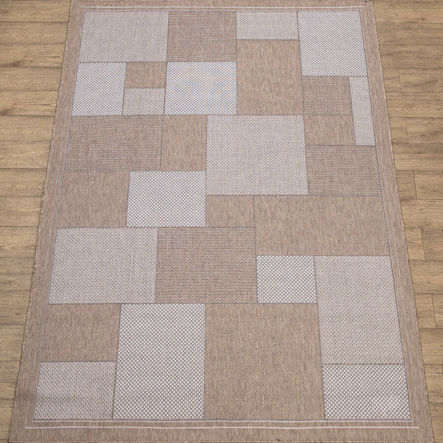 Ковер, Прямой, Бежевый, Серый, Геометрический, Современный, на пол, в гостиную, спальню, в ассортименте (50 см. на 80 см.)