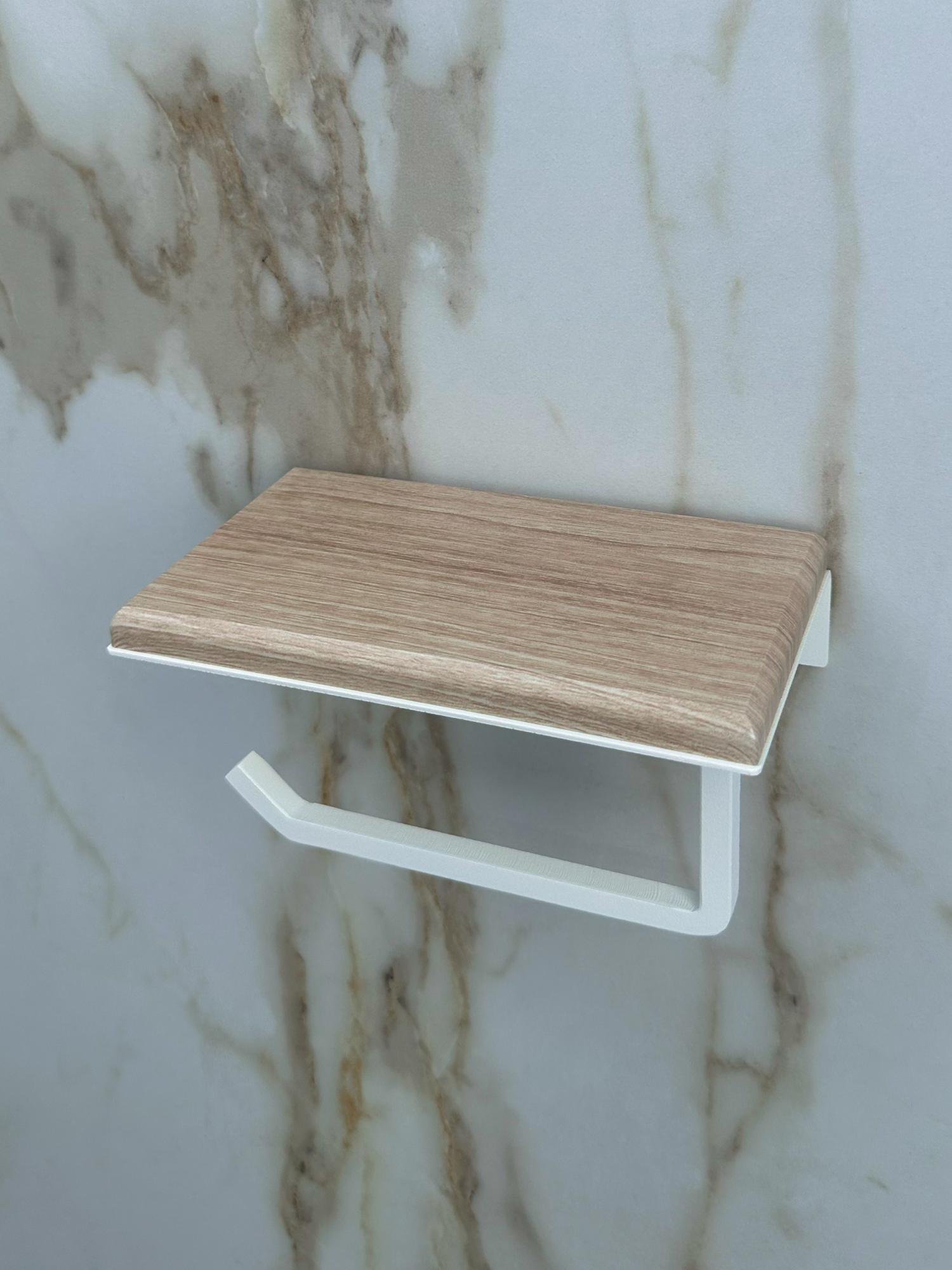 Держатель для туалетной бумаги с полочкой настенный