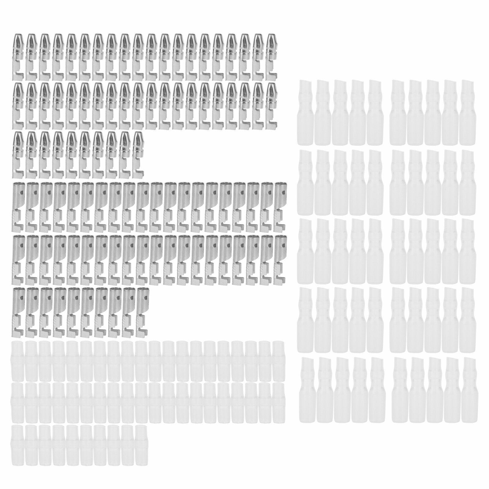 200PCS 4.0MM Terminal Connector Car Electrical Wire Assortment Kit Silver