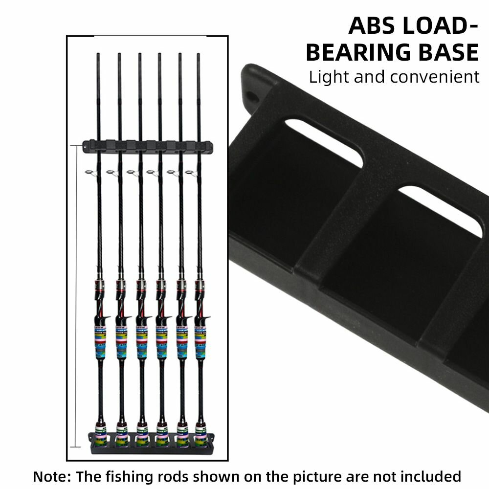 Вертикальная стойка для 6 удилищ, набор для крепления удочек на стену, держатель для удочек для гаража и лодки