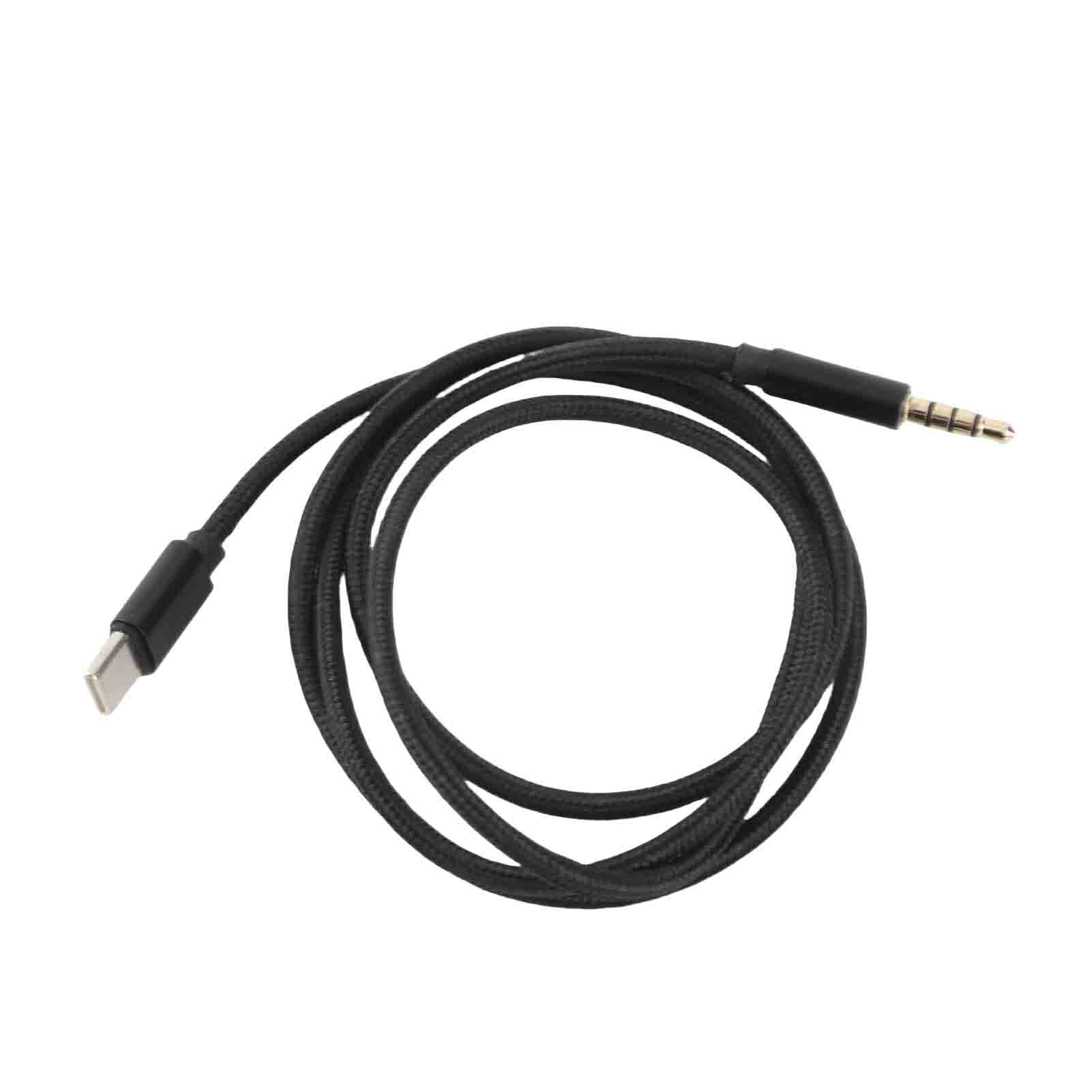 Кабель-адаптер Type-C to 3.5 мм TRRS 3.12 фута (0.95 м) черный