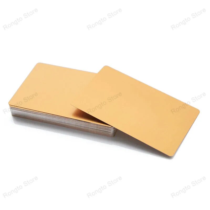 Металлические визитные карточки из алюминия 50 шт. Light Gold