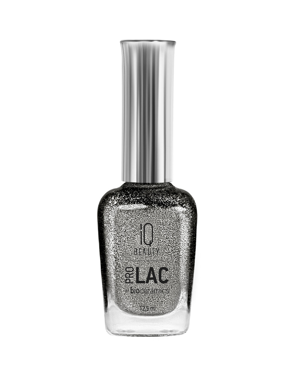Лак для ногтей IQ Beauty PROLAC+bioceramics 121 Dazzling Graphite, светоотражающий, 12.5 мл