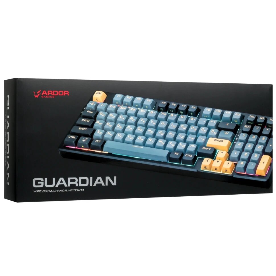 Клавиатура проводная + беспроводная ARDOR GAMING Guardian [AG-ZD-Gu97GY-HS-G-Sub-BL]