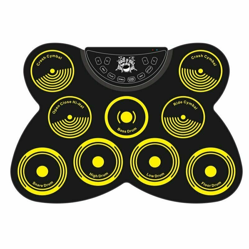 Гибкая ударная установка барабаны электронные с педалями и динамиками