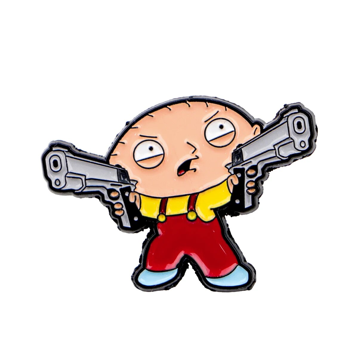 Эмалевая булавка Stewie Griffin с пистолетами, цвет 2