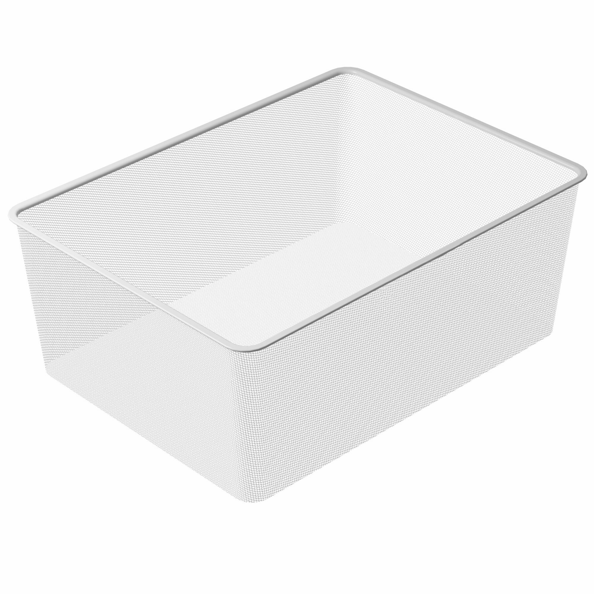 Корзина мелкосетчатая с рамой для гардеробной системы GBM 60х20-белый