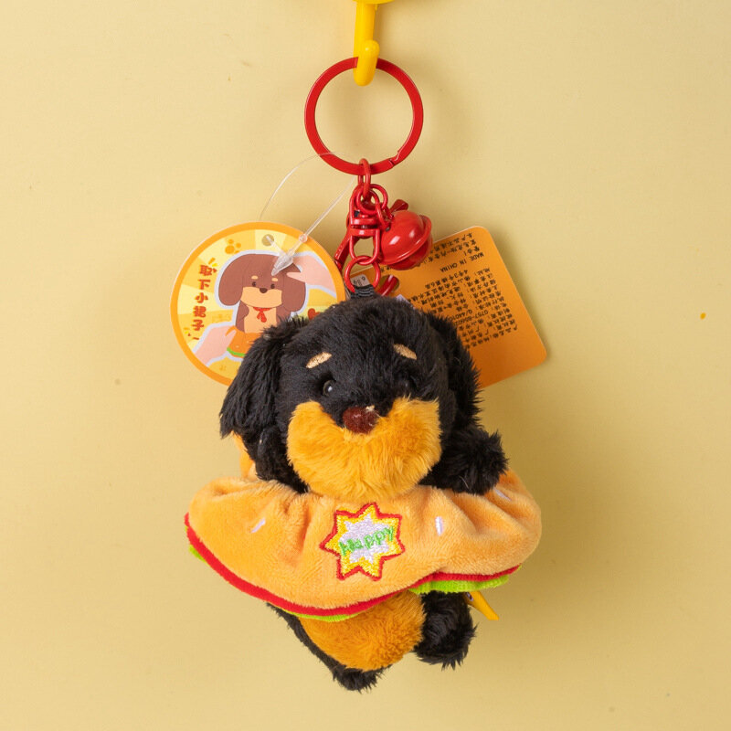Мультяшная подвеска в виде таксы, кукла, плюшевая игрушка, камера, кукла-собака, автомобильный брелок, аксессуары для