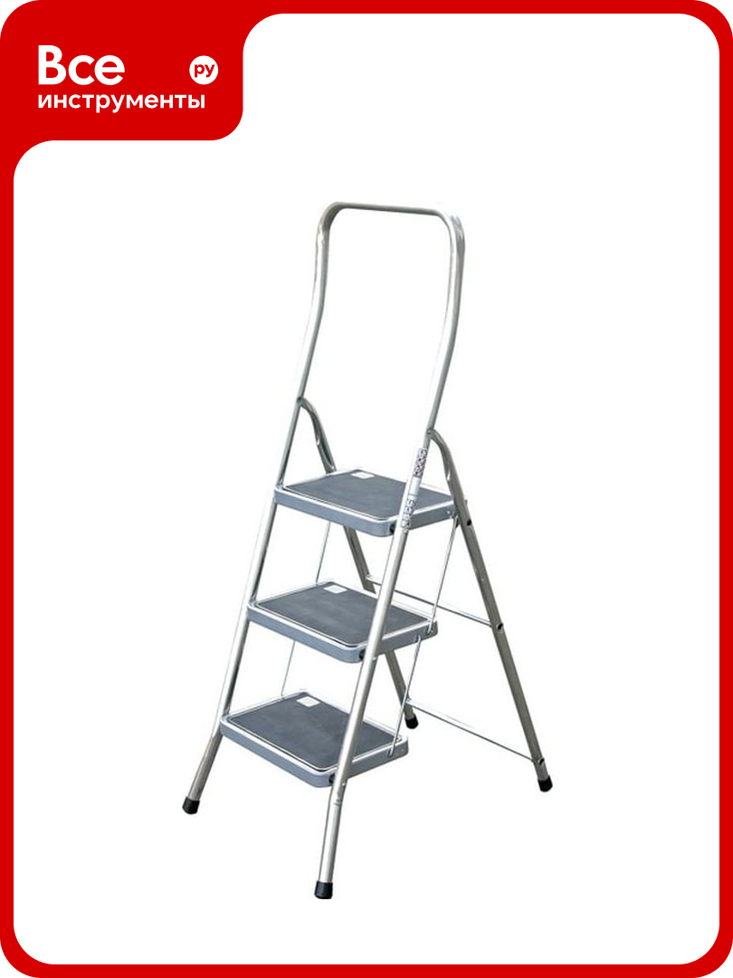 Стремянка Krause MONTO TOPPY XL 130877 из прочного алюминия с широкими ступенями, максимальная нагрузка 150 кг для работы на высоте