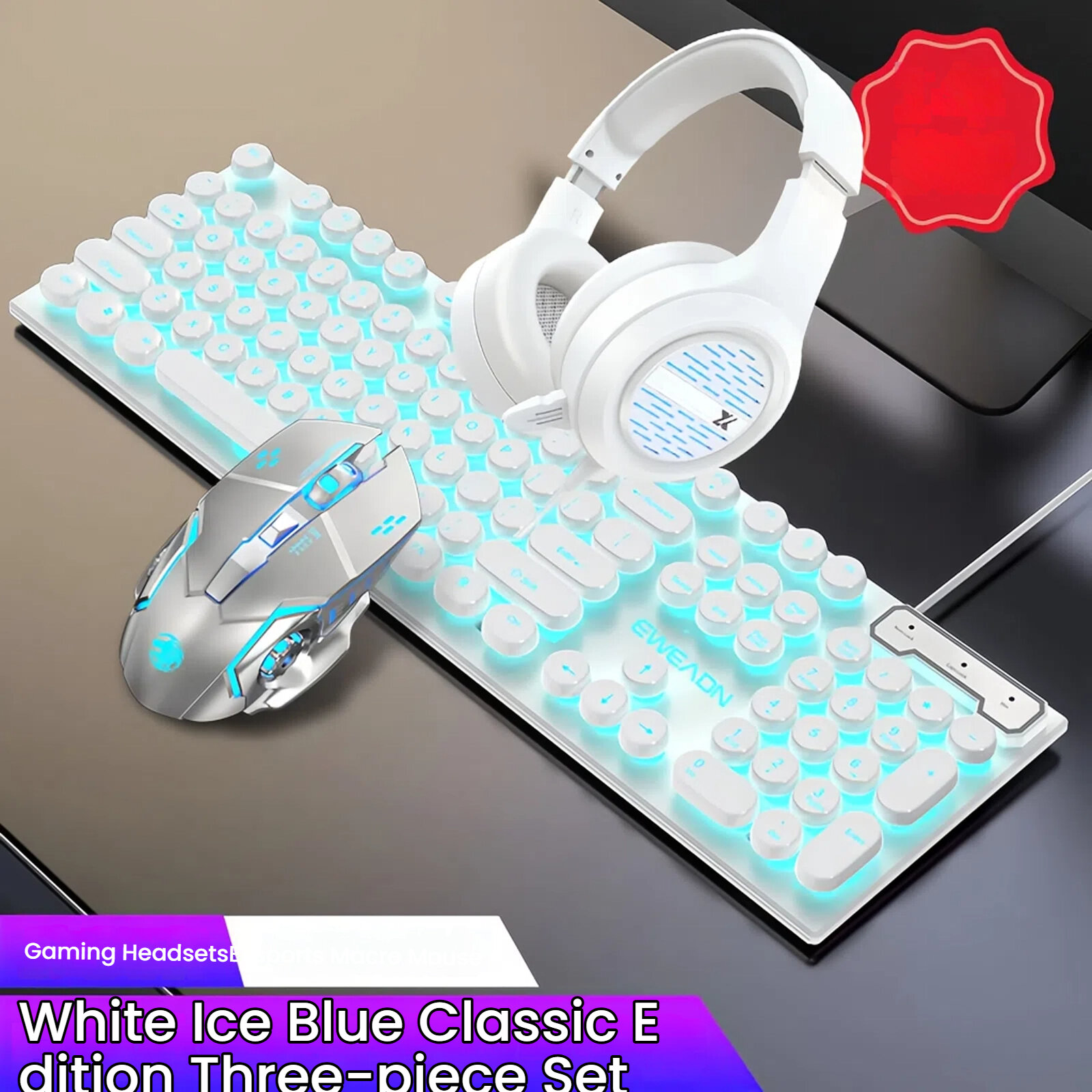 Универсальная клавиатура GX30: Механический нажим, RGB-LED, п punk-стиль, для эспорт-игр и офисной деятельности