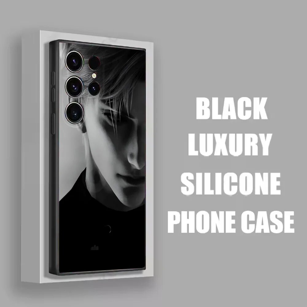 Sylus Love and Deep Space Phone Case For Samsung S25, S24, S21, S22, S23, S30, Ultra, S20, Plus, Fe, Lite, Note,10 Black Soft Shell