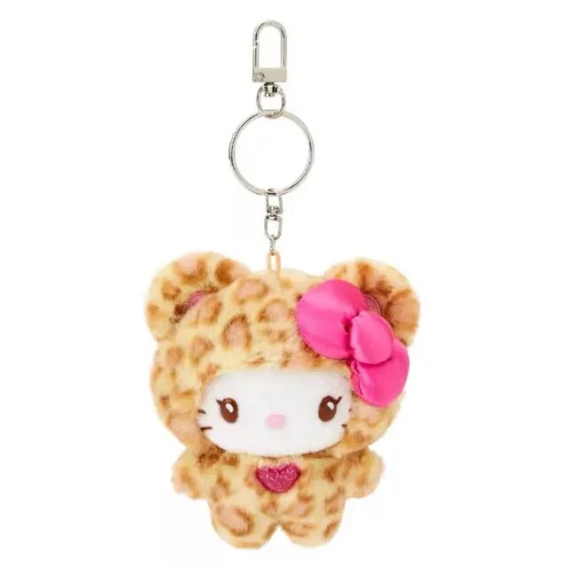 Плюшевая кукла-подвеска Sanrio Hello Kitty Kuromi с леопардовым принтом, брелок, мультяшный рюкзак, плюшевые игрушки, кулон, детские подарки,